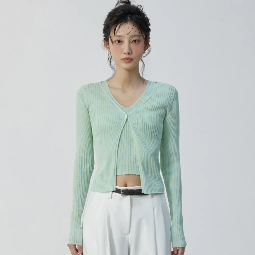 RIBBED SLEEVELESS CARDIGAN SET MINT - 감도 깊은 취향 셀렉트샵 29CM