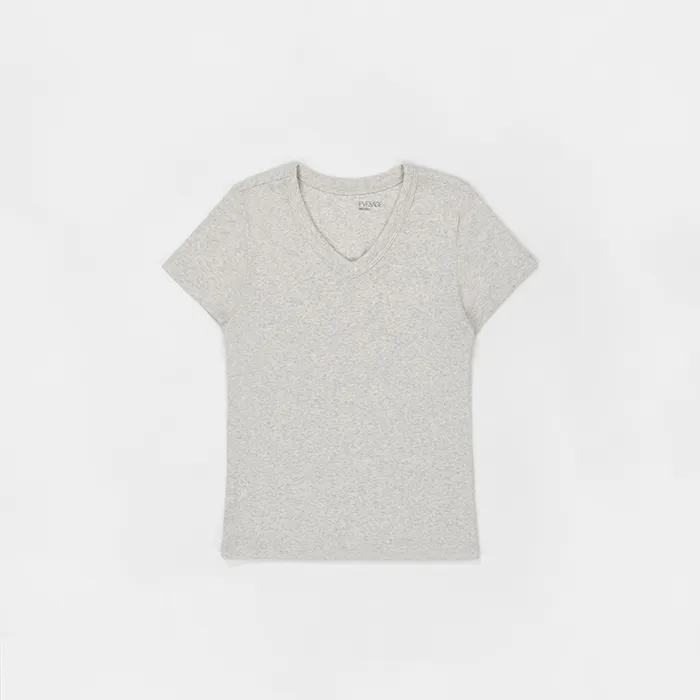 V-neck regular span tee (Light melange) - 감도 깊은 취향 셀렉트샵 29CM