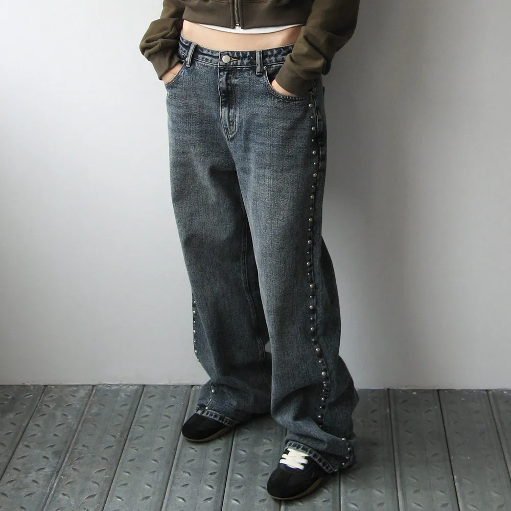 Studded Line Point Jeans - Ash Gray - 감도 깊은 취향 셀렉트샵 29CM