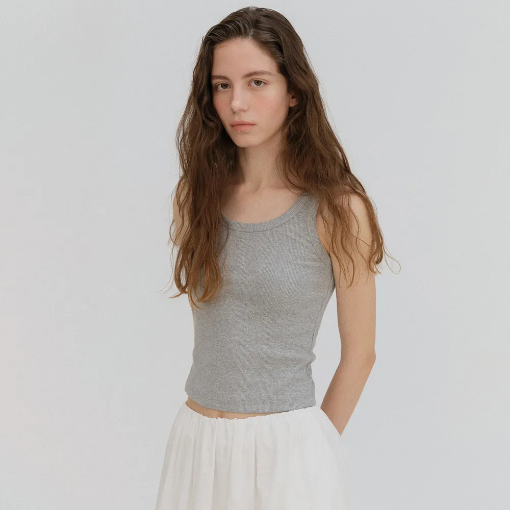 BAIE OUD Embroidery ribbed sleeveless_gray - 감도 깊은 취향 셀렉트샵 29CM
