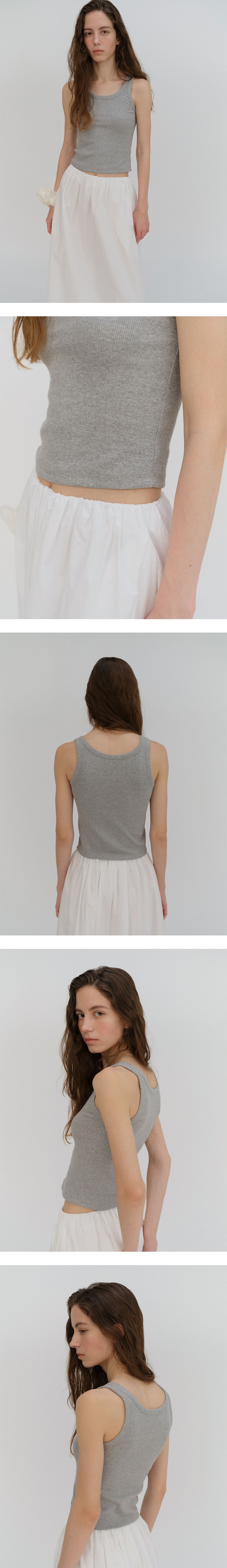 BAIE OUD Embroidery ribbed sleeveless_gray - 감도 깊은 취향 셀렉트샵 29CM