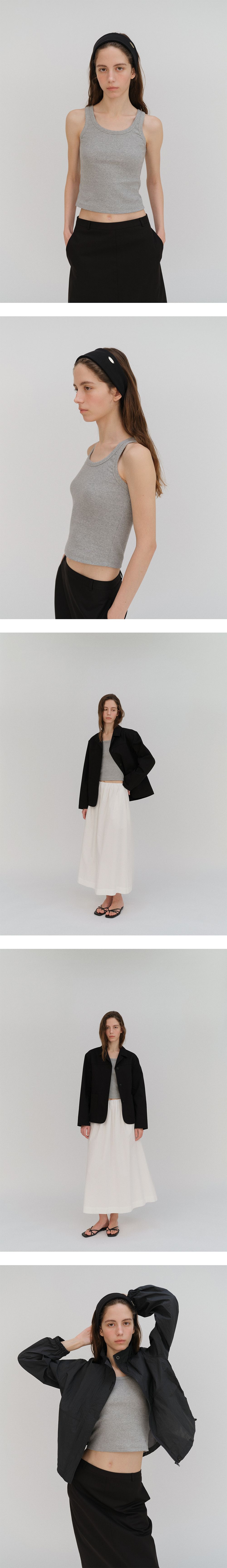 BAIE OUD Embroidery ribbed sleeveless_gray - 감도 깊은 취향 셀렉트샵 29CM