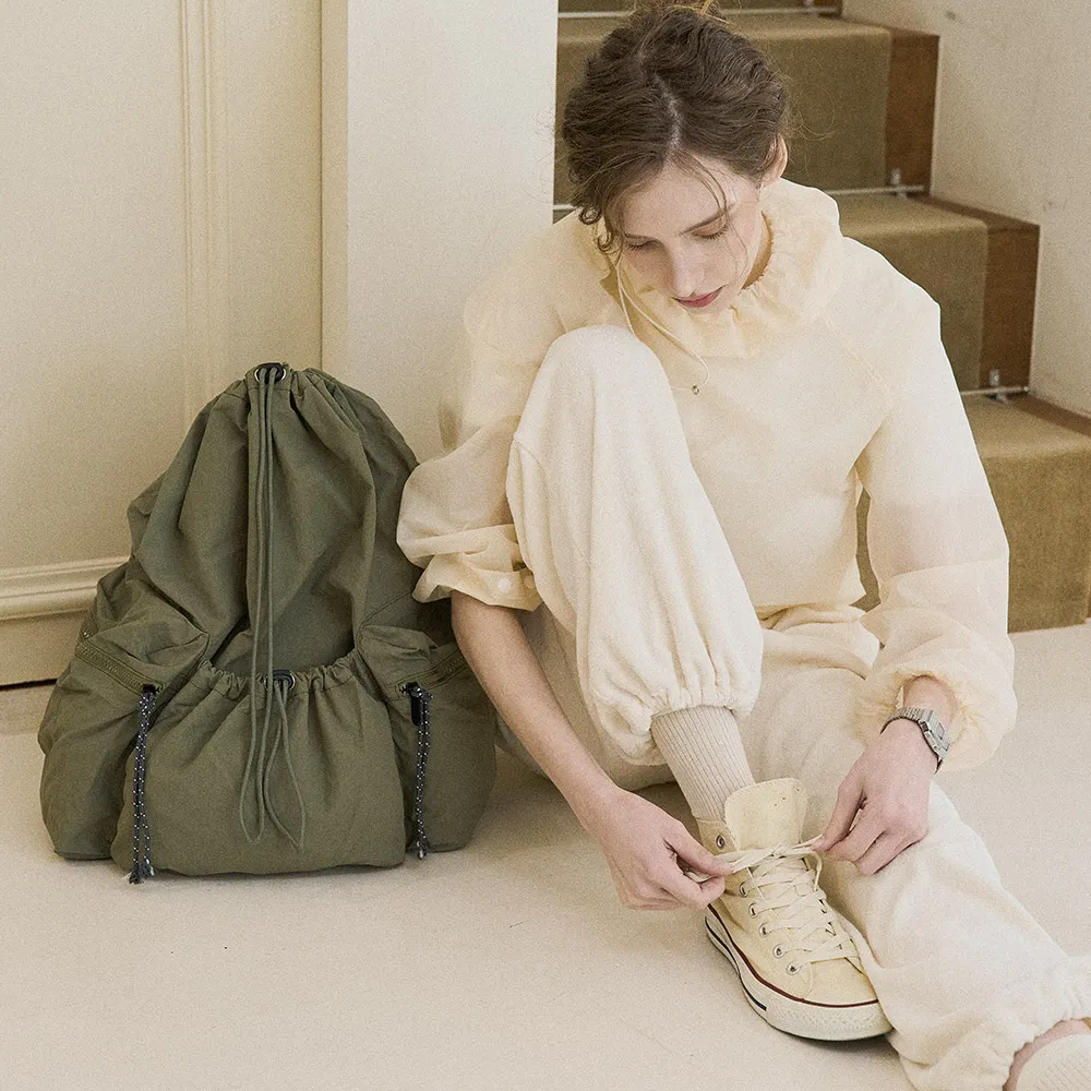Drawstring nylon backpack Khaki - 감도 깊은 취향 셀렉트샵 29CM