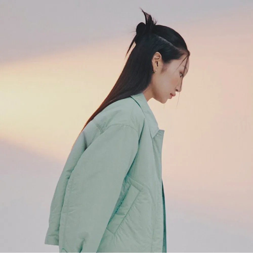 Volume Sleeve Short Padding Jacket Light Green (KE3938M01L) - 감도 깊은 취향 ...