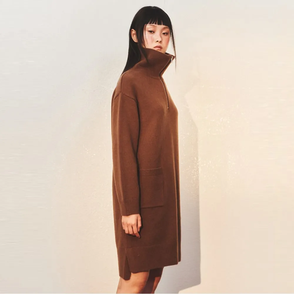 Signature Cocoon Fit Knit Dress Walnut Brown (KE3X5UM03D) - 감도 깊은 취향 ...