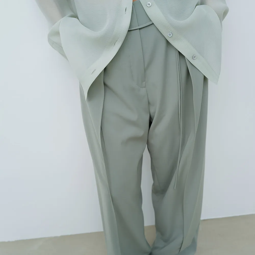 [29CM 단독]WAIST STRING WIDE PANTS [KHAKI] - 감도 깊은 취향 셀렉트샵 29CM