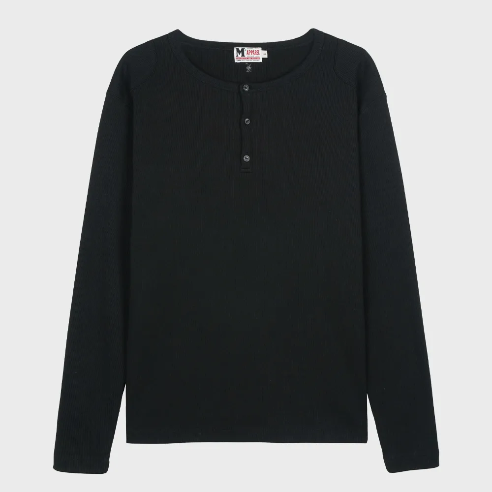 AER HENLEY SHIRTS _ BLACK - 감도 깊은 취향 셀렉트샵 29CM