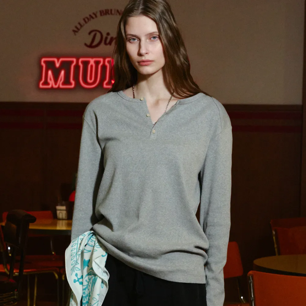 AER HENLEY SHIRTS _ GRAY - 감도 깊은 취향 셀렉트샵 29CM