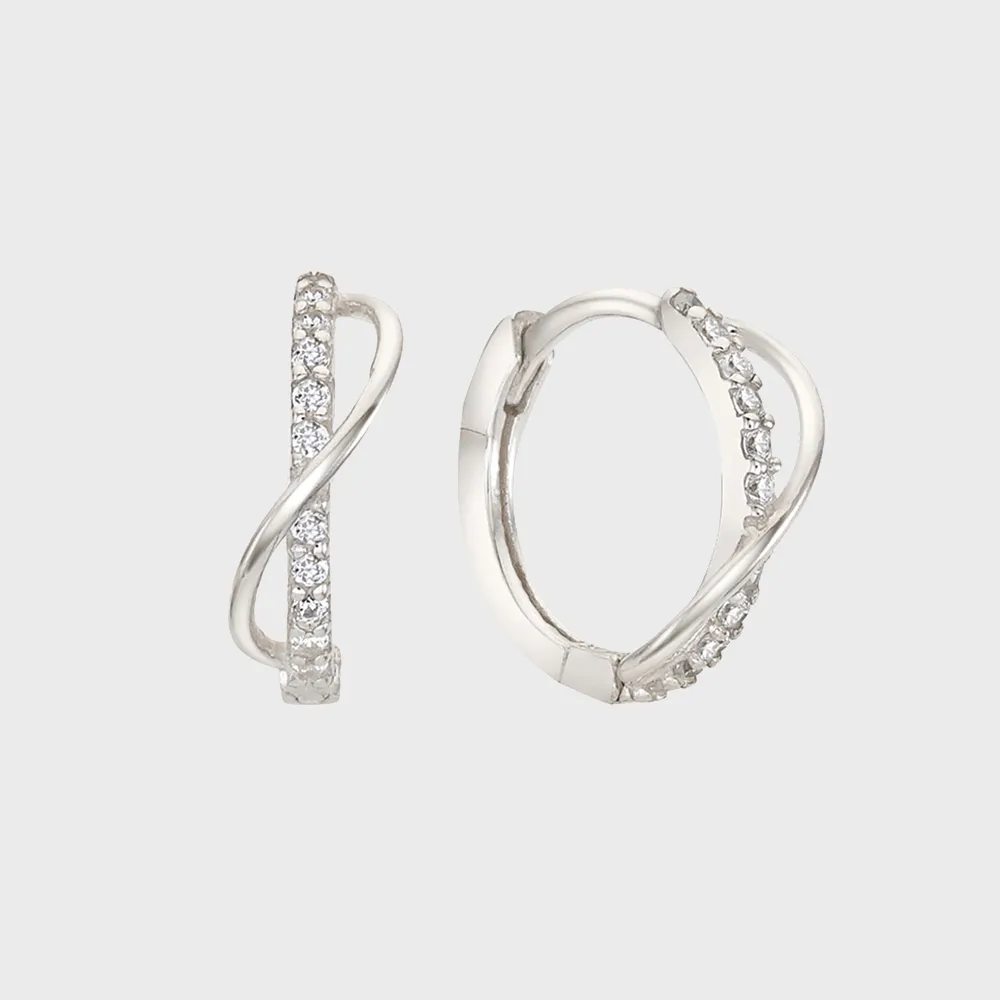 [silver925] moire cubic earring - 감도 깊은 취향 셀렉트샵 29CM
