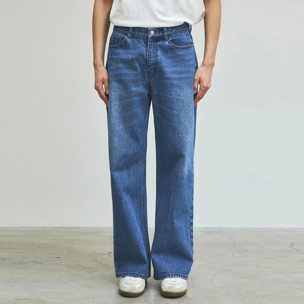Relaxed Cat Washed Denim Pants_Blue(WC25-PT02) - 감도 깊은 취향 셀렉트샵 29CM