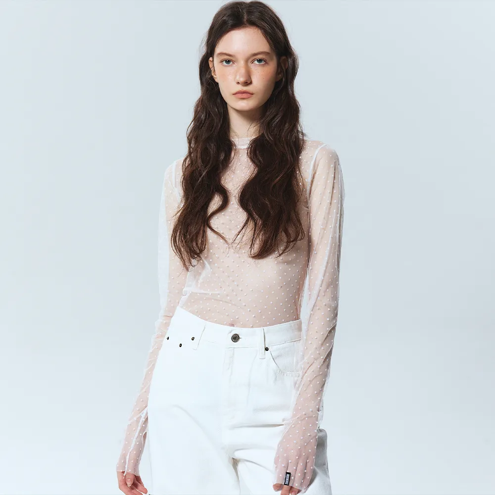 MINI DOT SEE-THROUGH DOTS TOP_IVORY - 감도 깊은 취향 셀렉트샵 29CM