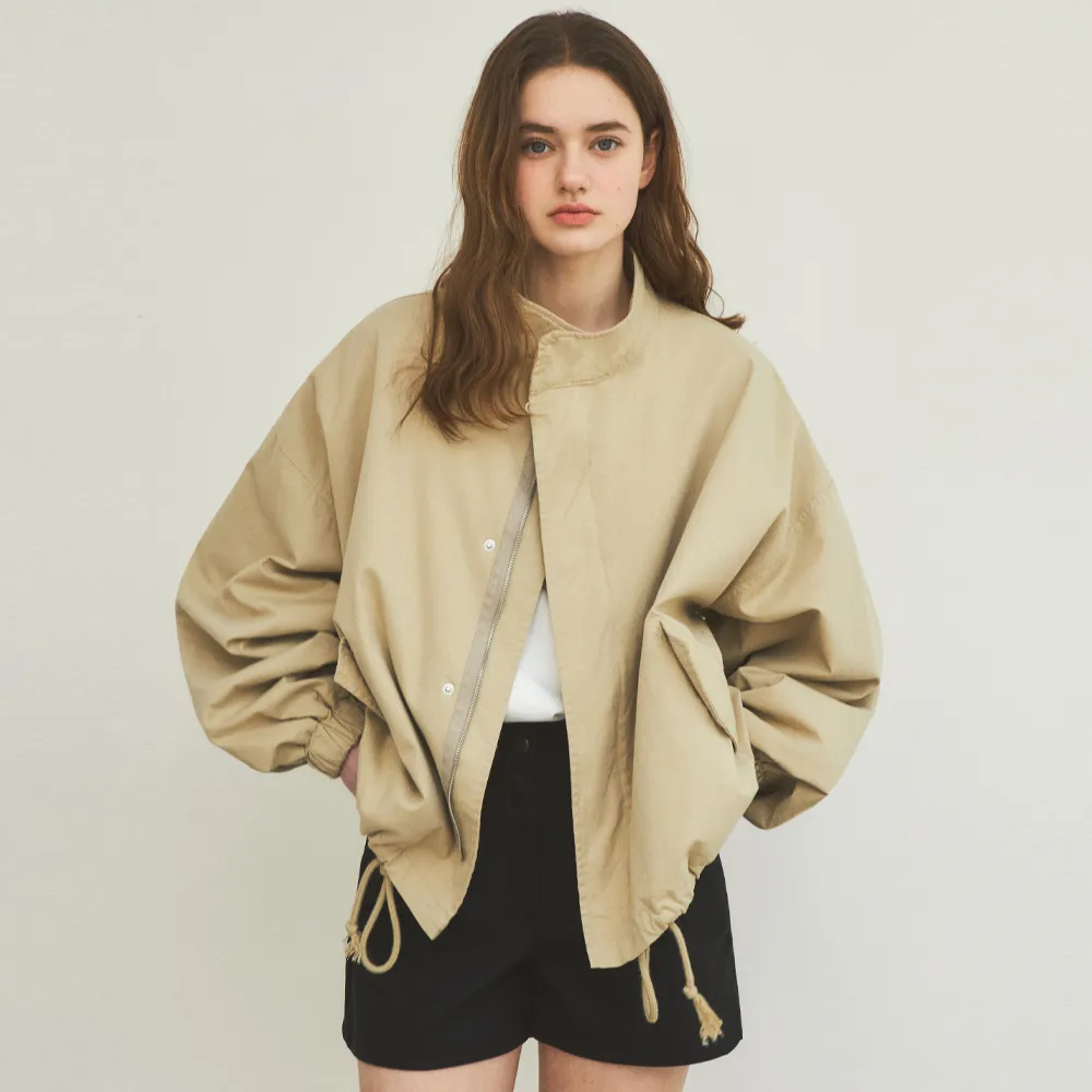 W/90s Classic Fishtail Short Bomber Jacket_Beige(WC25-OT01) - 감도 깊은 취향 ...