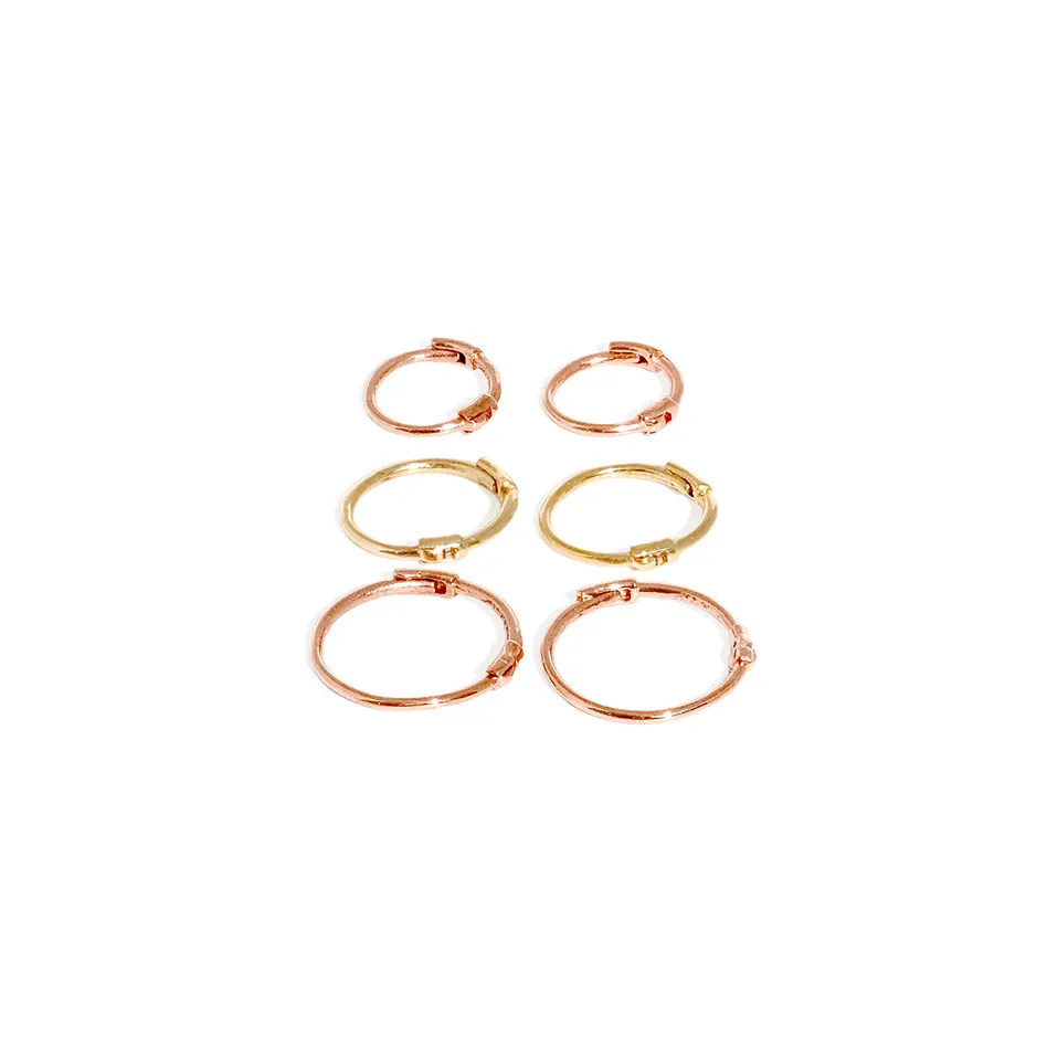 14k 미니 베이직 원터치 링 귀걸이 (3size) - 감도 깊은 취향 셀렉트샵 29CM