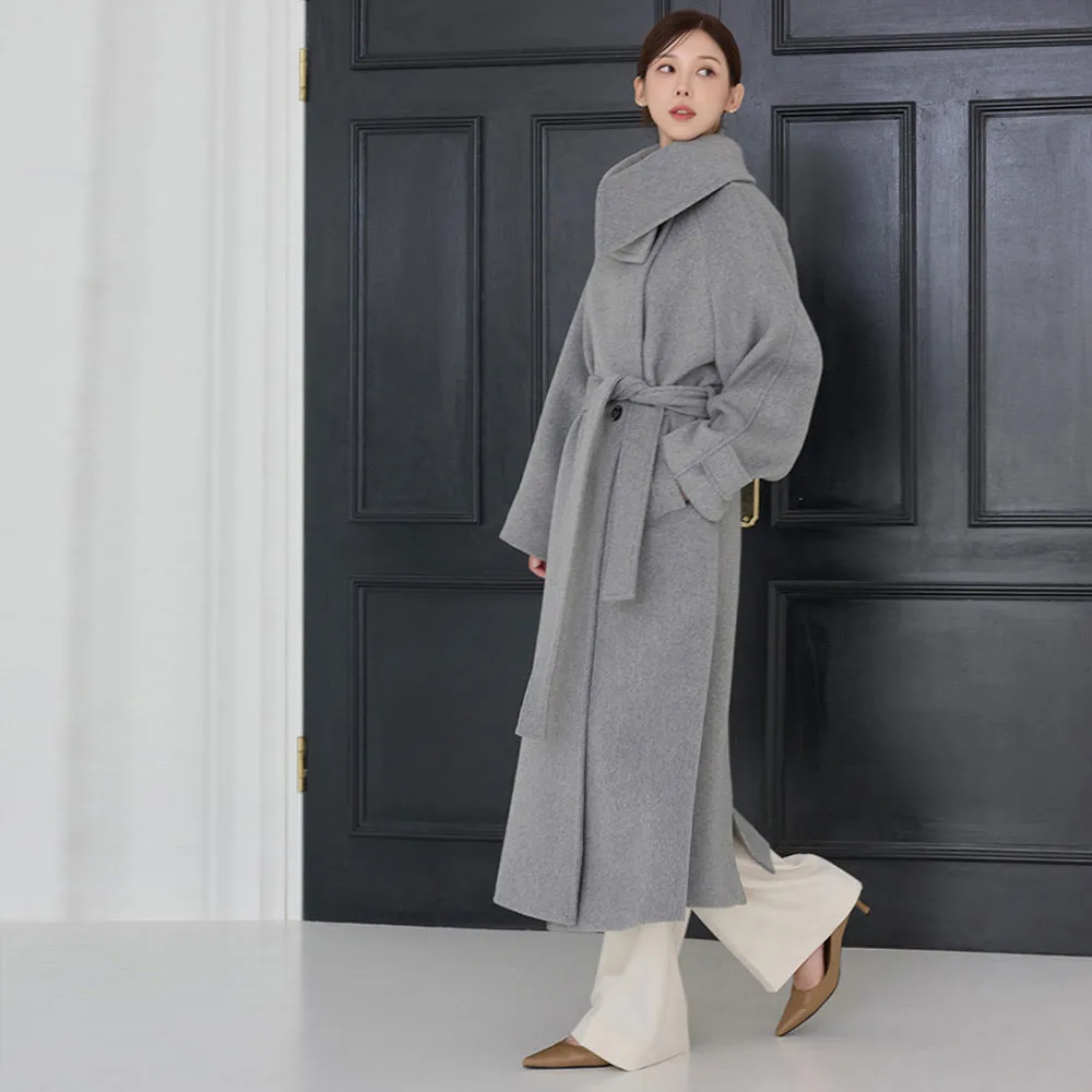 COLLAR POINT WOOL LONG COAT GRAY 카라 포인트 울 롱 코트 그레이 - 감도 깊은 취향 셀렉트샵 29CM