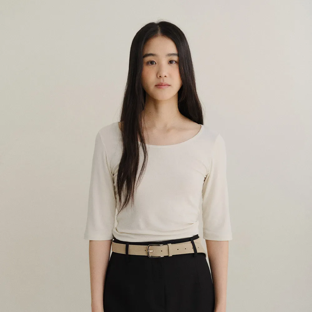 ROUND HALF T-SHIRTS (CREAM) - 감도 깊은 취향 셀렉트샵 29CM