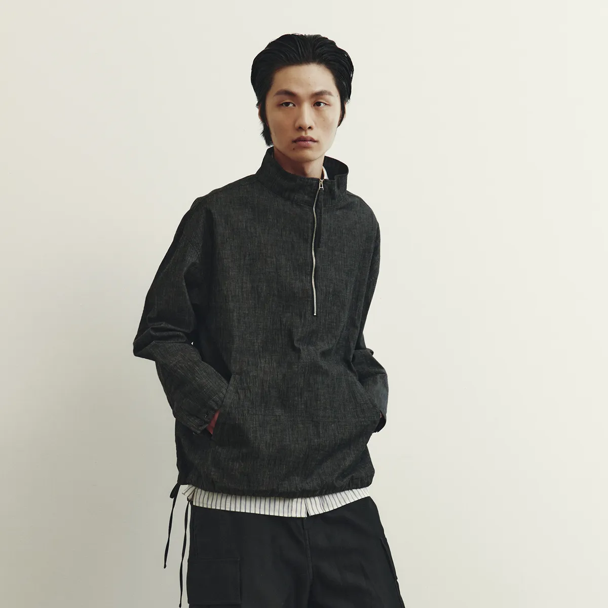 Denim Smock Top - Washed Black - 감도 깊은 취향 셀렉트샵 29CM