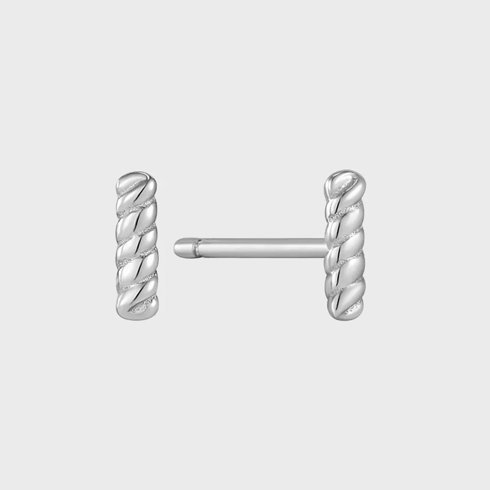 [서은광 착용]로프 디테일 라인 스터드 925 실버 귀걸이 E036-01H - 감도 깊은 취향 셀렉트샵 29CM