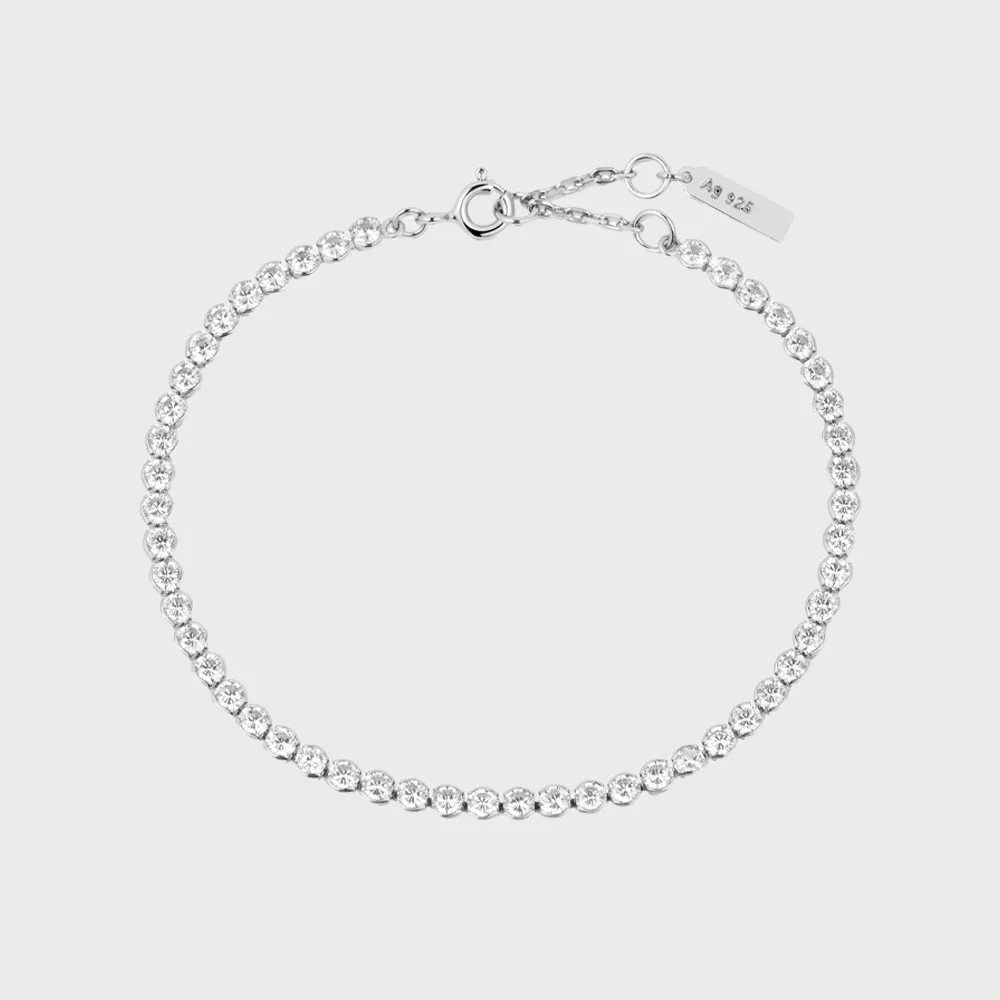 [인피니트 엘 착용]로우 베젤 세트 925 실버 팔찌 B058-06H - 감도 깊은 취향 셀렉트샵 29CM