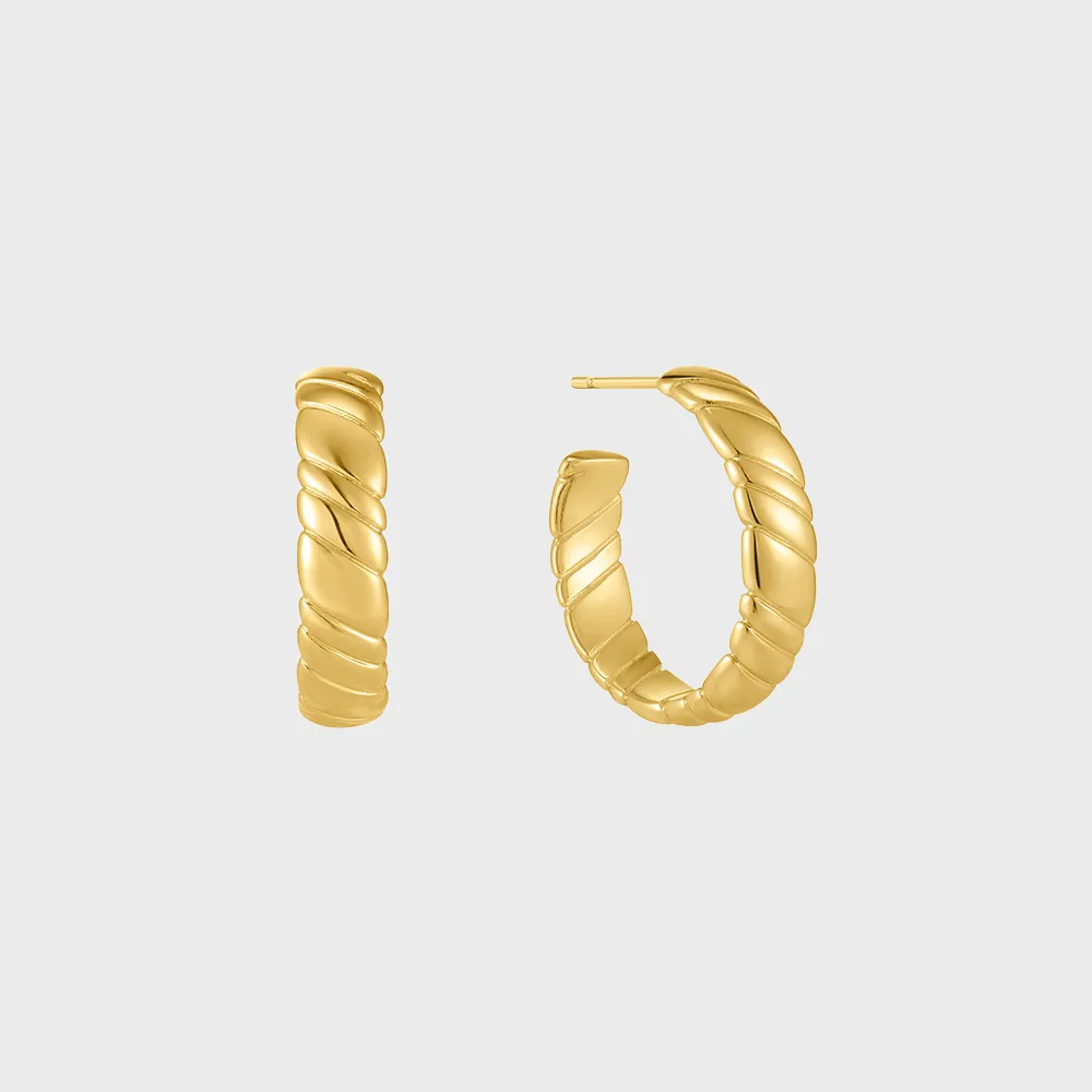 스무스 트위스트 후프 링 925 실버 귀걸이 E038-03G - 감도 깊은 취향 셀렉트샵 29CM