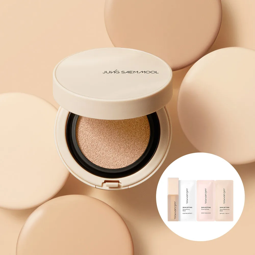 쇼핑백증정 정샘물 스킨 누더 커버레이어 쿠션 리필포함 물토너15ml 스무딩베이스3ml 2개 증정 감도 깊은 취향 셀렉트샵 29cm