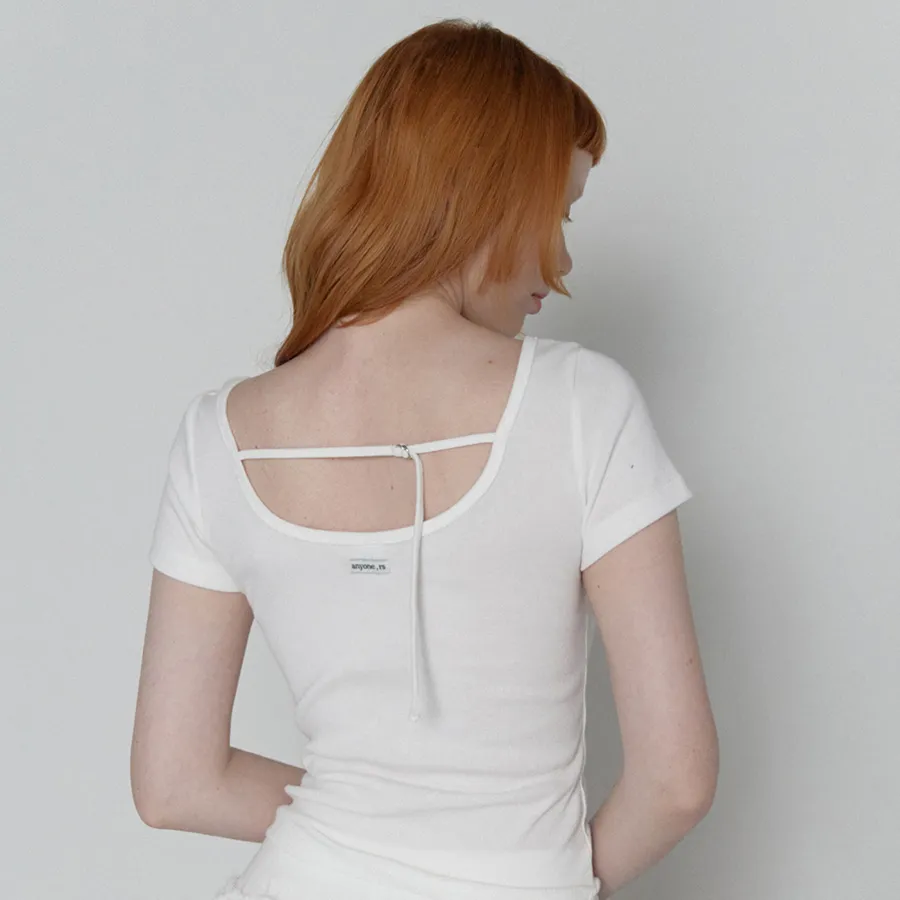 Back Point Boat Neck Half Tee White - 감도 깊은 취향 셀렉트샵 29CM