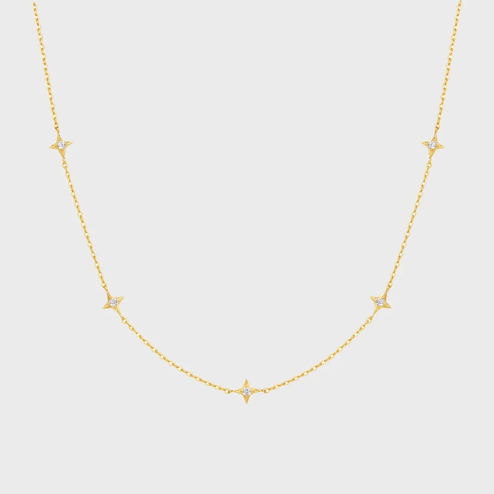 골드 스타 스테이션 925 실버 목걸이 N061-04G - 감도 깊은 취향 셀렉트샵 29CM