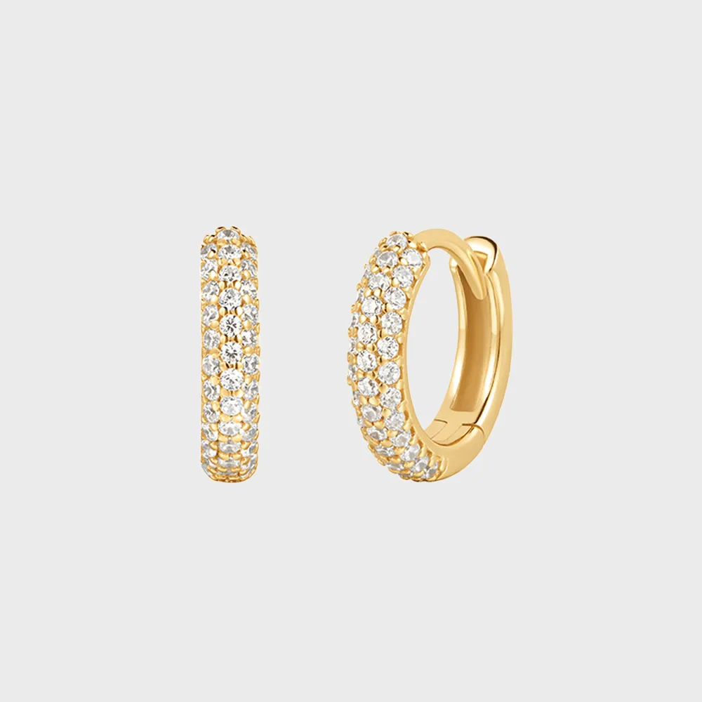 파베 허기 후프 925 실버 링 귀걸이 E057-04G - 감도 깊은 취향 셀렉트샵 29CM