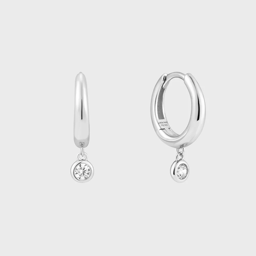 큐빅 지르코니아 드롭 925 실버 귀걸이 E059-12H - 감도 깊은 취향 셀렉트샵 29CM