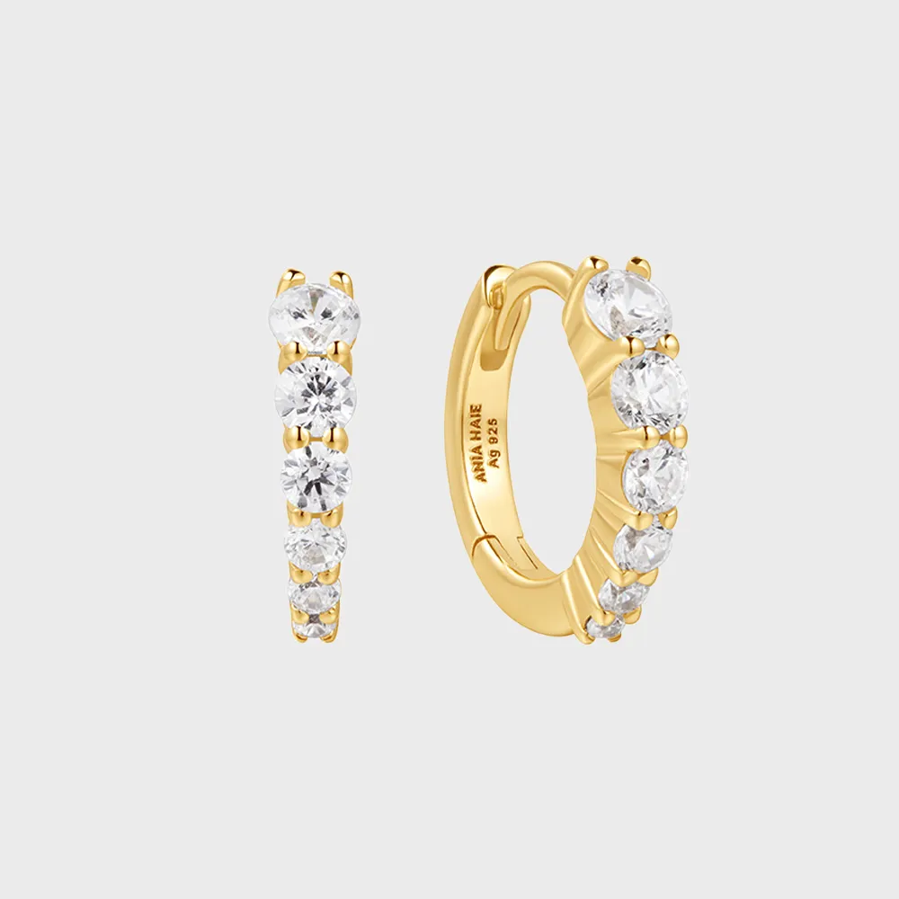 [장나라 착용] 골드 그래디언트 파베 925 실버 링 귀걸이 E061-06G - 감도 깊은 취향 셀렉트샵 29CM