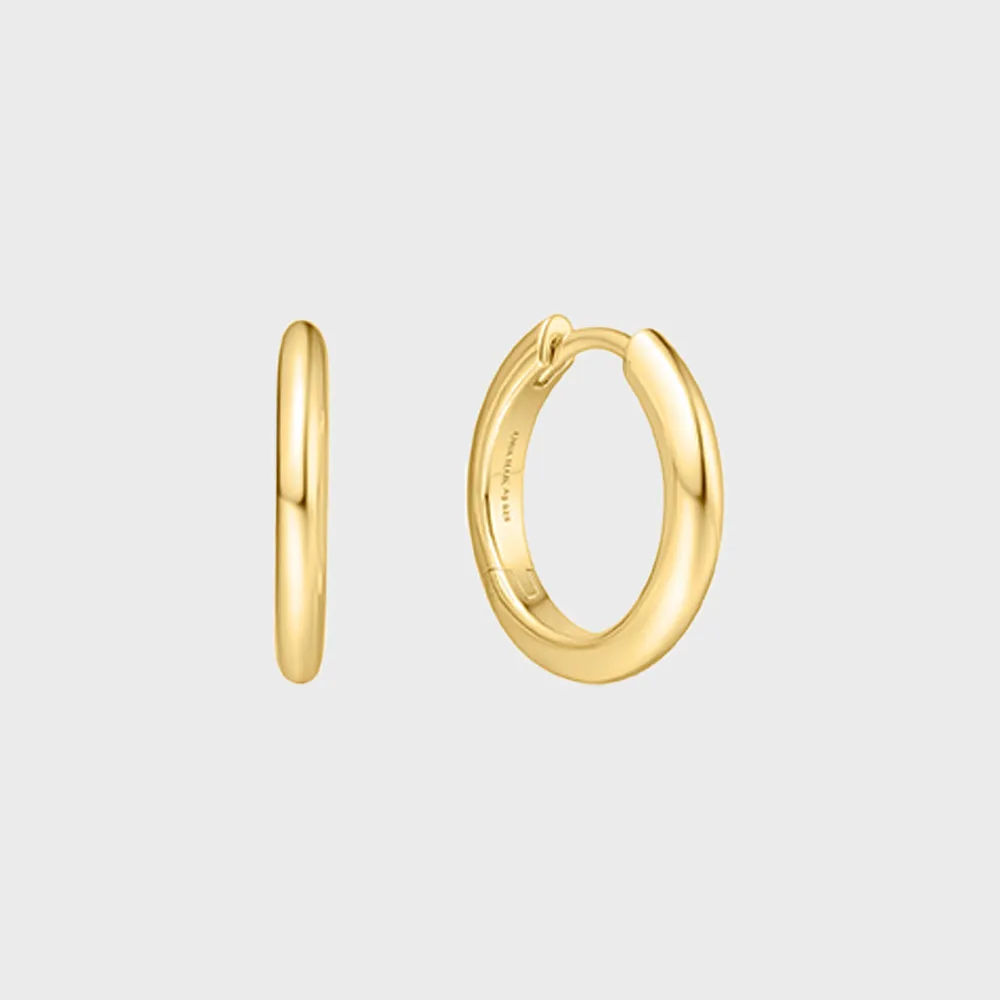 골드 튜브 스몰 허기 925 실버 링 귀걸이 E062-01G - 감도 깊은 취향 셀렉트샵 29CM