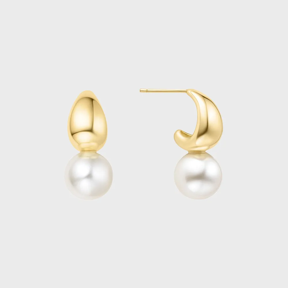 골드 진주 돔 925 실버 귀걸이 E062-06G - 감도 깊은 취향 셀렉트샵 29CM