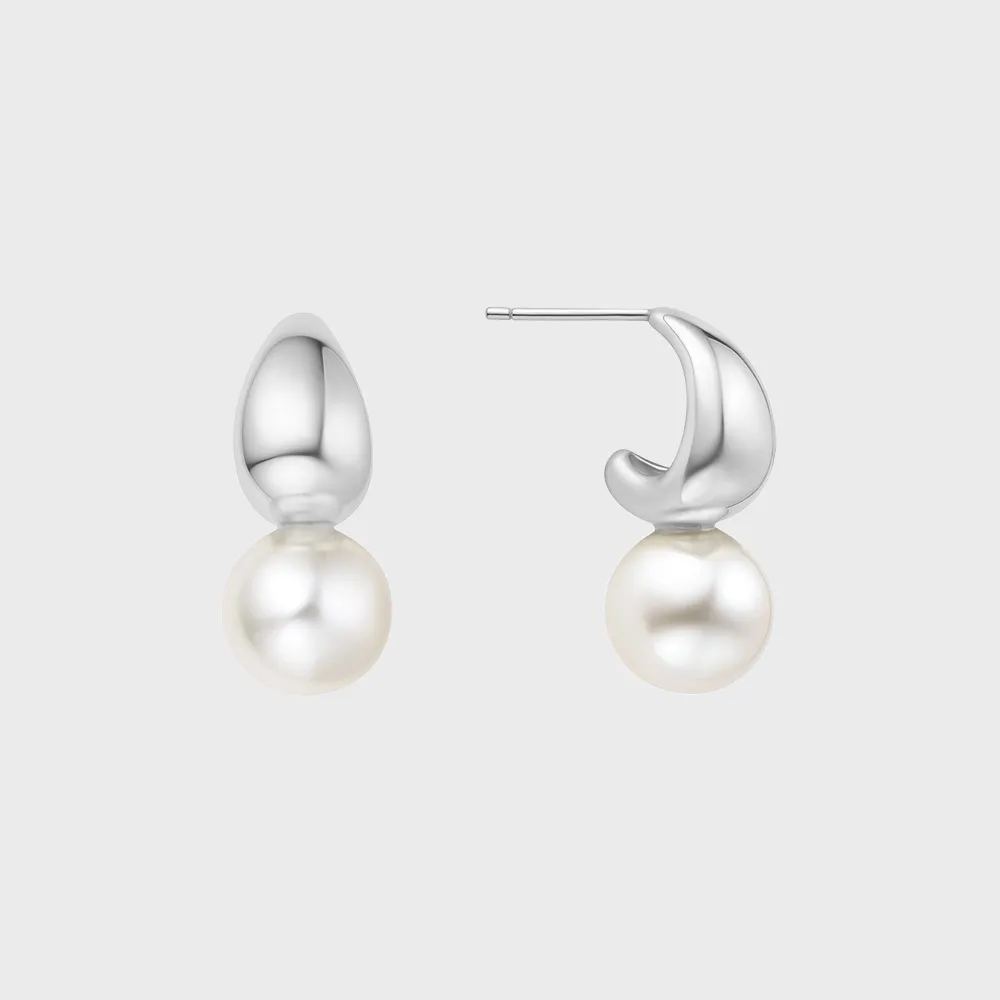 실버 진주 돔 925 실버 귀걸이 E062-06H - 감도 깊은 취향 셀렉트샵 29CM