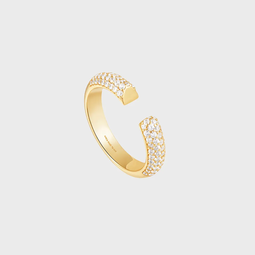 [정용화,마마무 솔라,더 보이즈 에릭 착용] 파베 925 실버 사이즈 조절 반지 R051-01G - 감도 깊은 취향 셀렉트샵 29CM