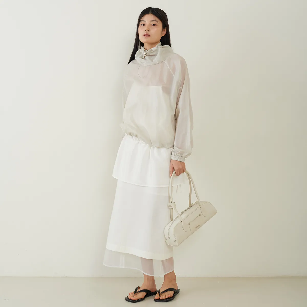 String Sheer Nylon Top Ash Cream - 감도 깊은 취향 셀렉트샵 29CM
