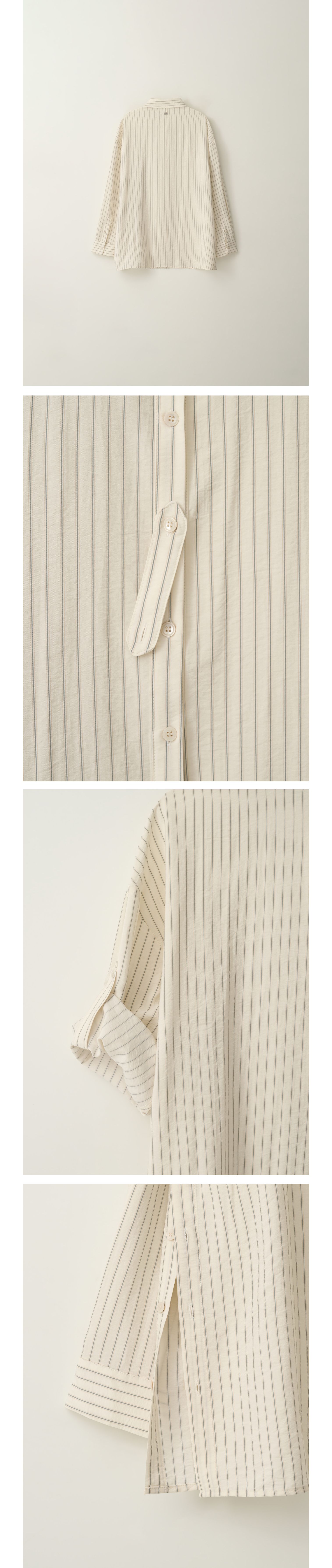 Oversized Strap Shirts Cream Stripe - 감도 깊은 취향 셀렉트샵 29CM