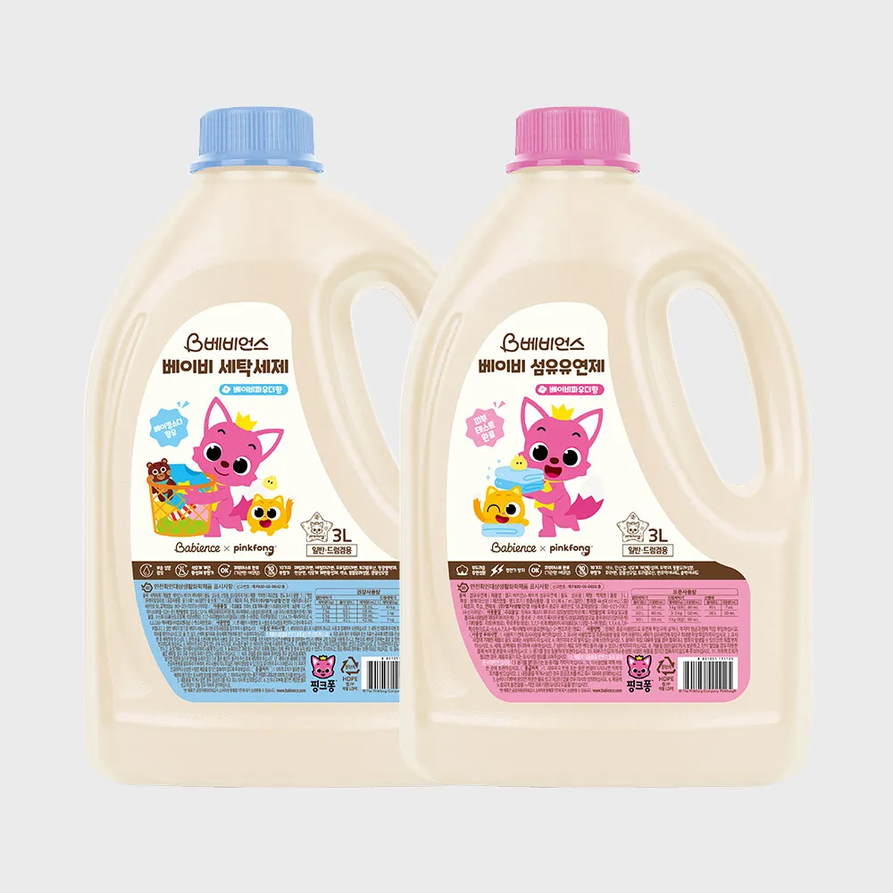 핑크퐁 베이비 3L 대용량 용기 (세탁세제/섬유유연제) 택 1 - 감도 깊은 취향 셀렉트샵 29CM