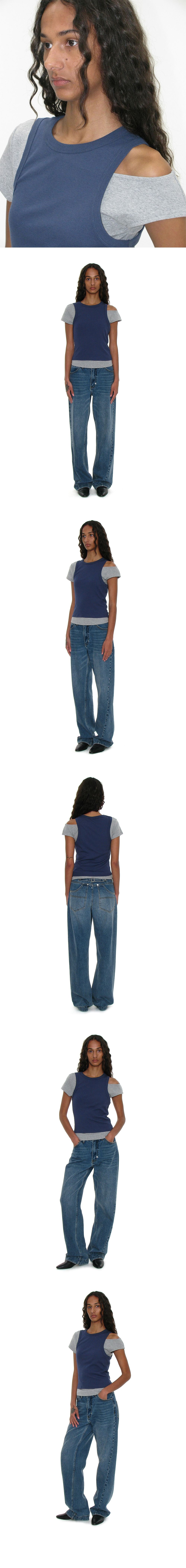 PWC (SET) UNBALANCE DOUBLE LAYERED TOP_MELANGE - 감도 깊은 취향 셀렉트샵 29CM