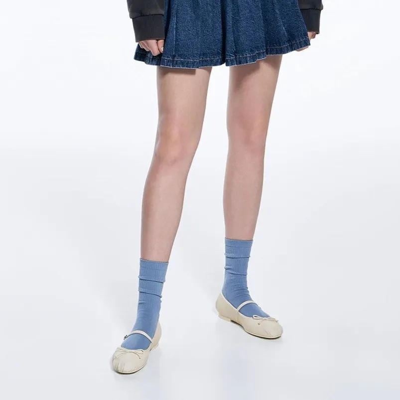 CK1-71720057 새틴 보우 메리제인 플랫 - 초크 - 감도 깊은 취향 셀렉트샵 29CM