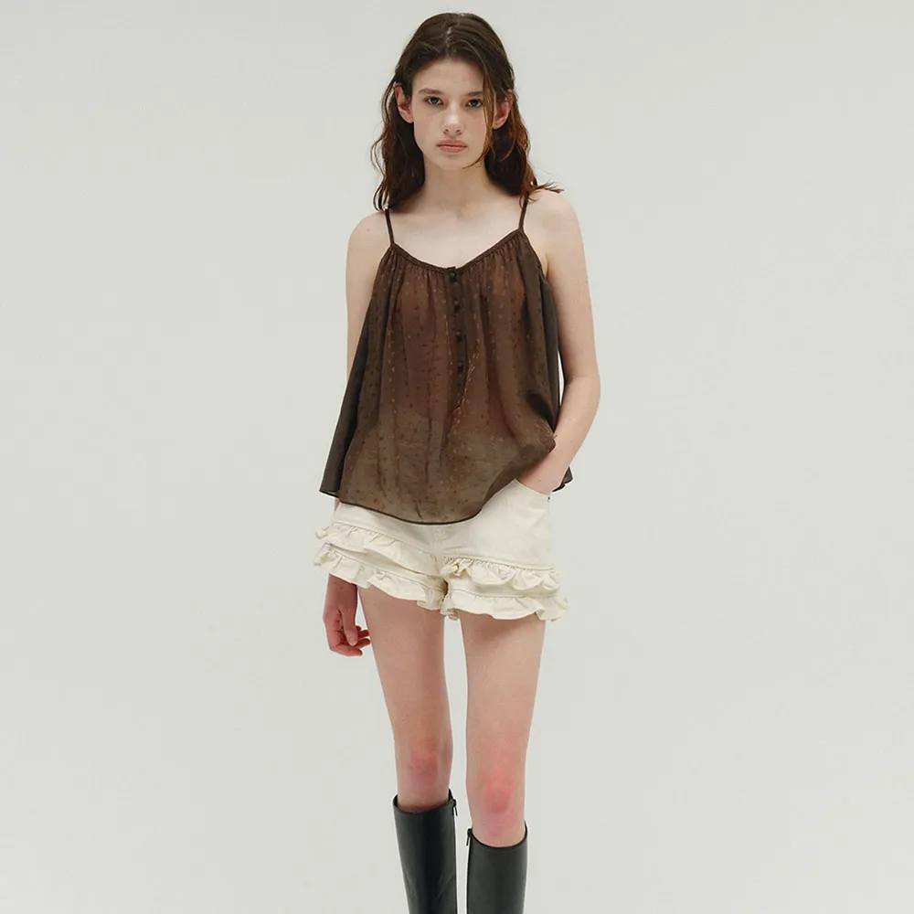 [3rd REORDER] FRILL FLARE DENIM SHORTS [IVORY] - 감도 깊은 취향 셀렉트샵 29CM