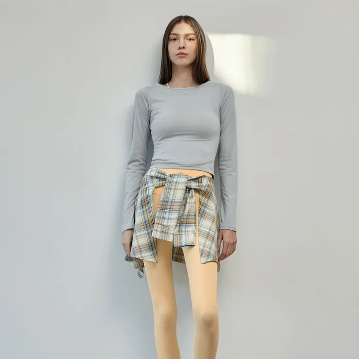 여성 요가복 DEVI-T0127-페일민트 필라테스 컷아웃 슬릿 티셔츠 - 감도 깊은 취향 셀렉트샵 29CM