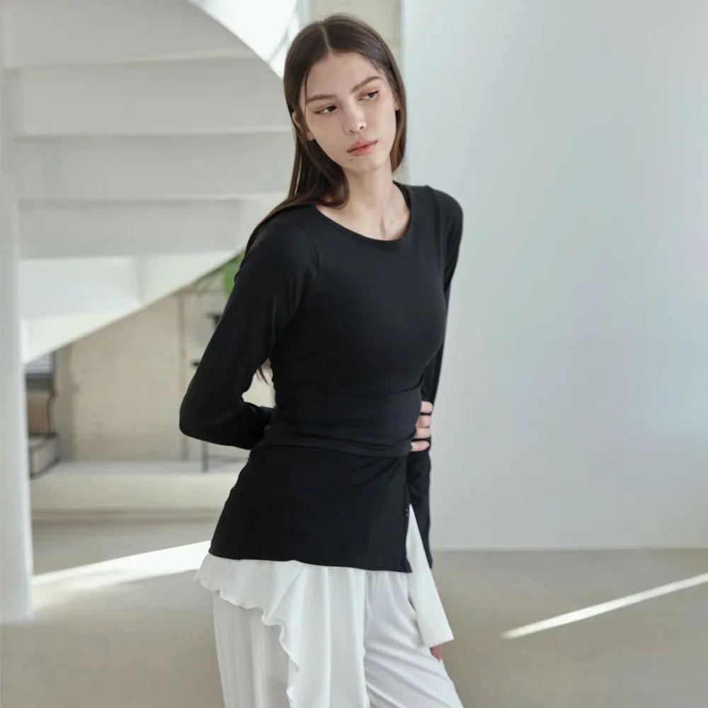 컷아웃 슬릿 티셔츠 DEVI-T0127-블랙 - 감도 깊은 취향 셀렉트샵 29CM