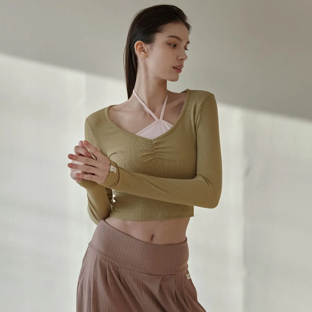 줄리 셔링 롱슬리브 DEVI-T0126-올리브 - 감도 깊은 취향 셀렉트샵 29CM