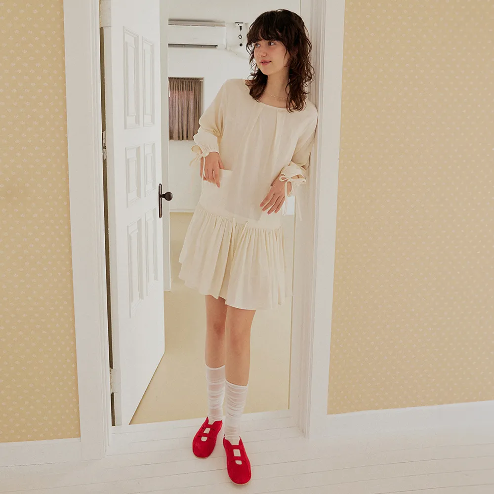 Reversible law string flare mini dress - cream - 감도 깊은 취향 셀렉트샵 29CM