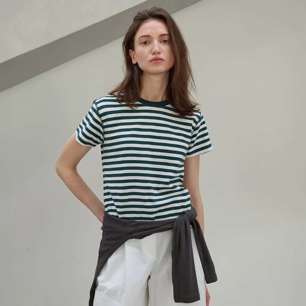 Molly Stripe T-Shirt - Green - 감도 깊은 취향 셀렉트샵 29CM