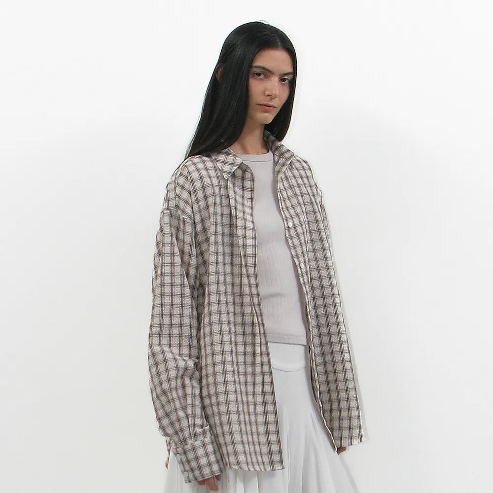 PLAID CHECK OVERSIZED SHIRT_IVORY - 감도 깊은 취향 셀렉트샵 29CM