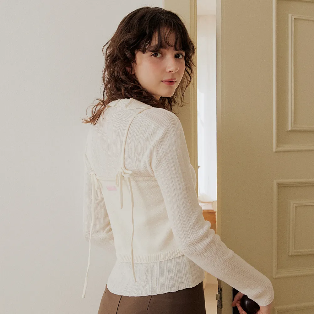 Button cardigan bustier set - ivory - 감도 깊은 취향 셀렉트샵 29CM