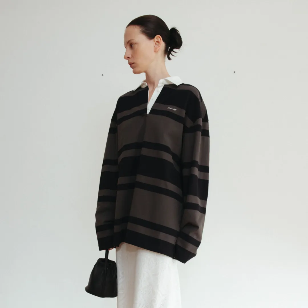 [29CM 단독] Striped collar t-shirt (khaki) - 감도 깊은 취향 셀렉트샵 29CM