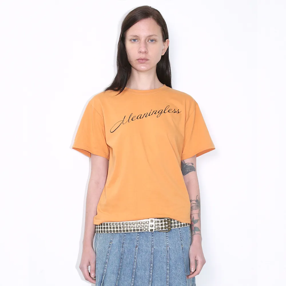 MEANINGLESS T-SHIRT, ORANGE - 감도 깊은 취향 셀렉트샵 29CM