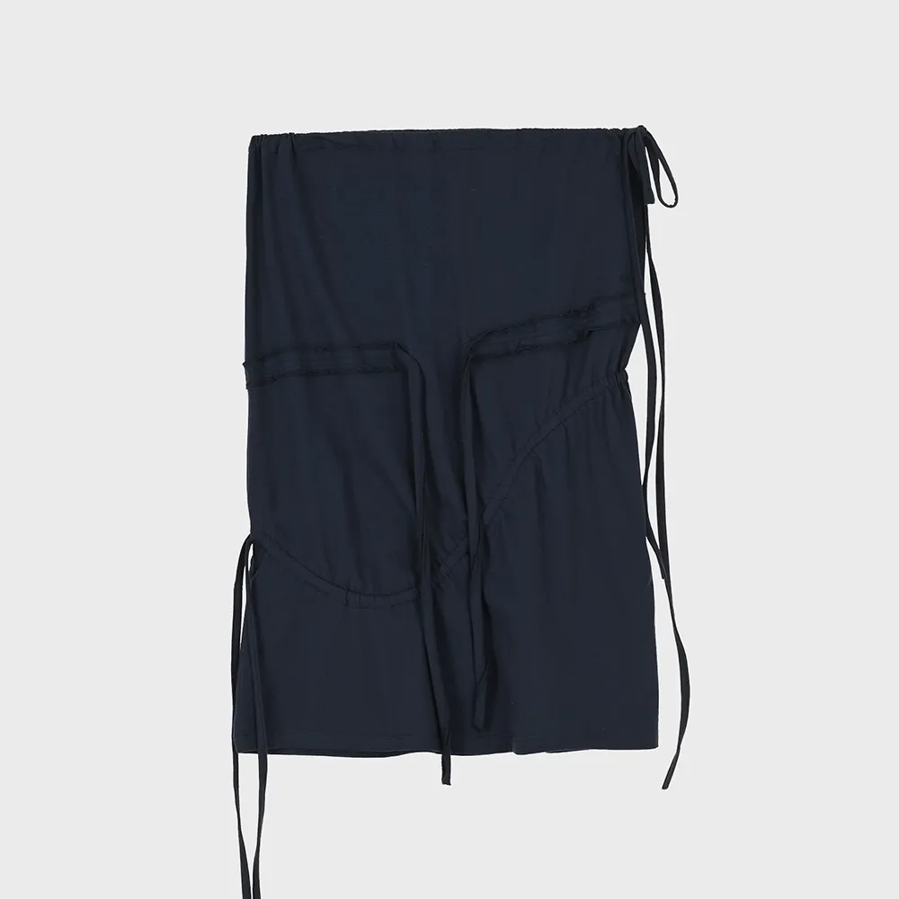 STRING SHIRRING SKIRT IN NAVY - 감도 깊은 취향 셀렉트샵 29CM
