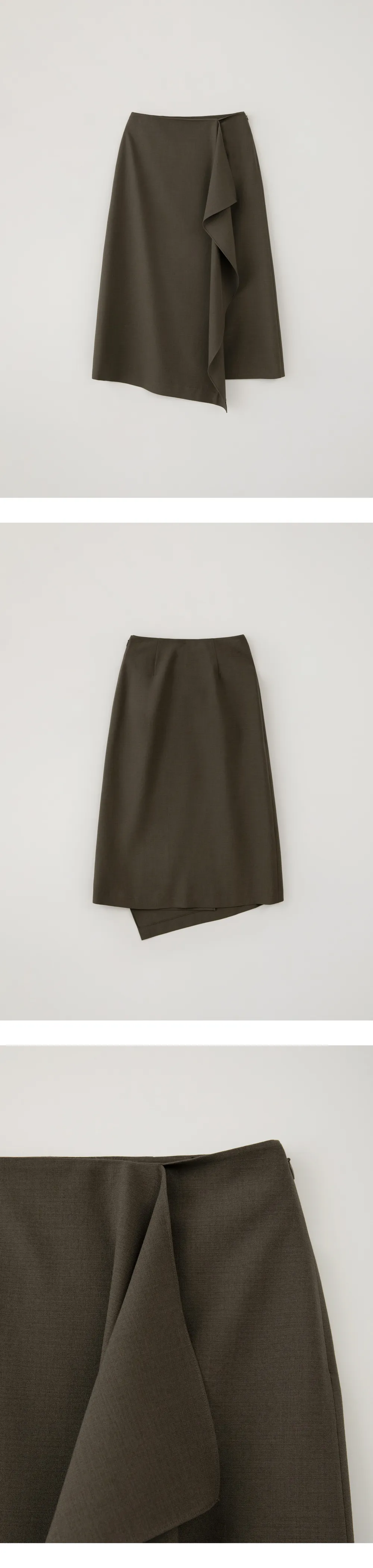 DRAPE WRAP SKIRT (TAUPE) - 감도 깊은 취향 셀렉트샵 29CM